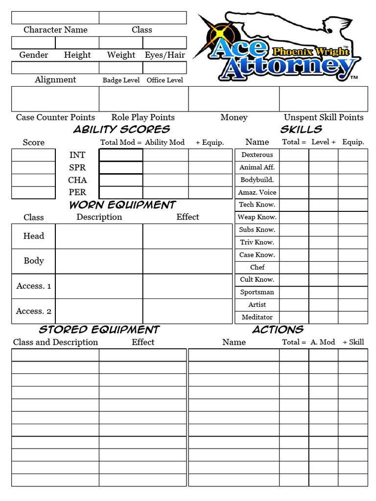 Character Sheet | PDF