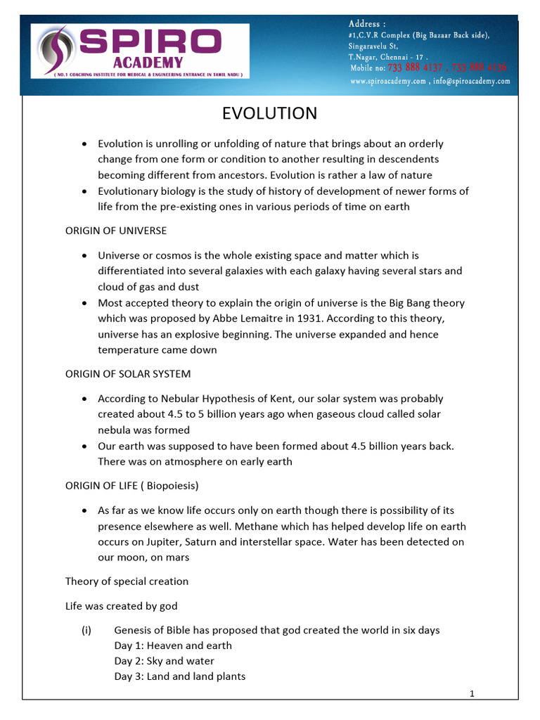 Evolution | PDF | Natural Selection | Evolution