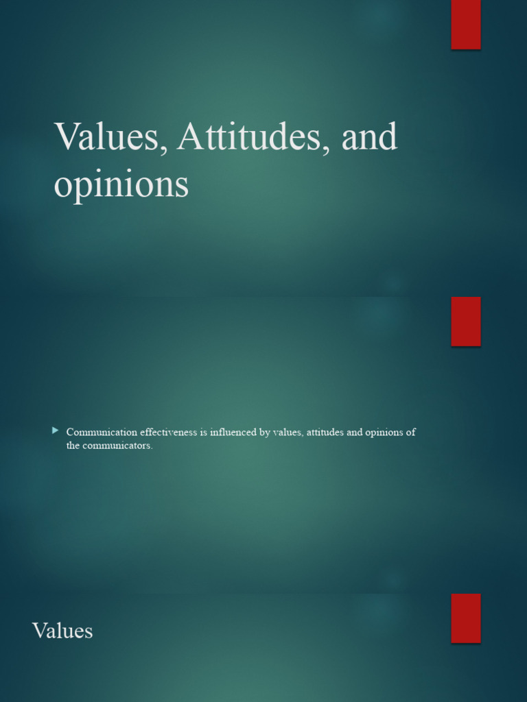 Understanding Values, Attitudes, and Opinions | PDF | Attitude ...