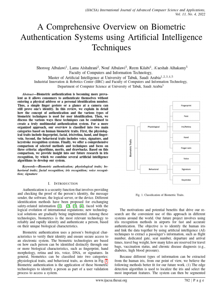 Paper 91-A Comprehensive Overview On Biometric Authentication Systems ...