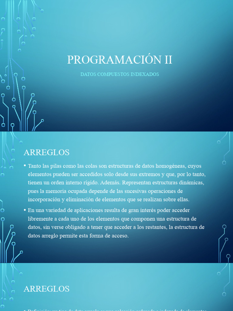 Programación II - Datos Compuestos Indexados | PDF | Programación de ... Programación II - Datos Compuestos Indexados | PDF | Programación de ...
