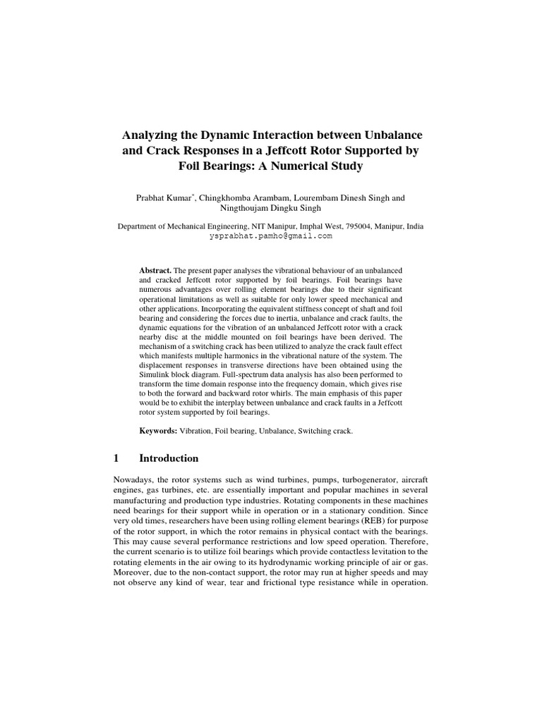 Analyzing The Dynamic Interaction Between Unbalance And Crack Responses In A Jeffcott Rotor