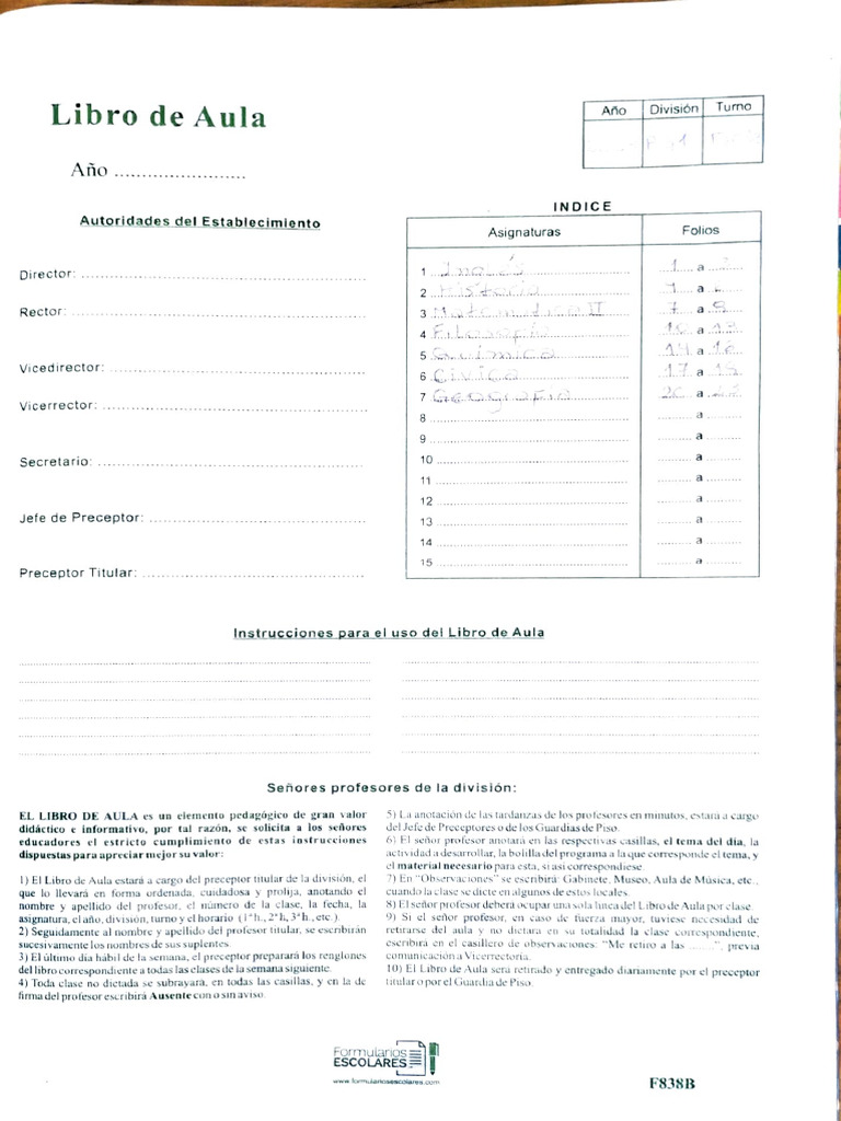 Libro de Aula - Libro de Temas | PDF