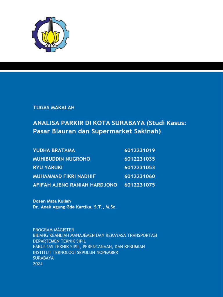 Afifah Ajeng Raniah Hardjono-6012231075-Kelompok 2-Analisis Parkir | PDF