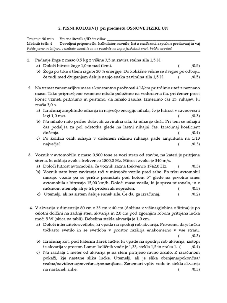 Primer 2. Kolokvijuma Na Slovenackom | PDF