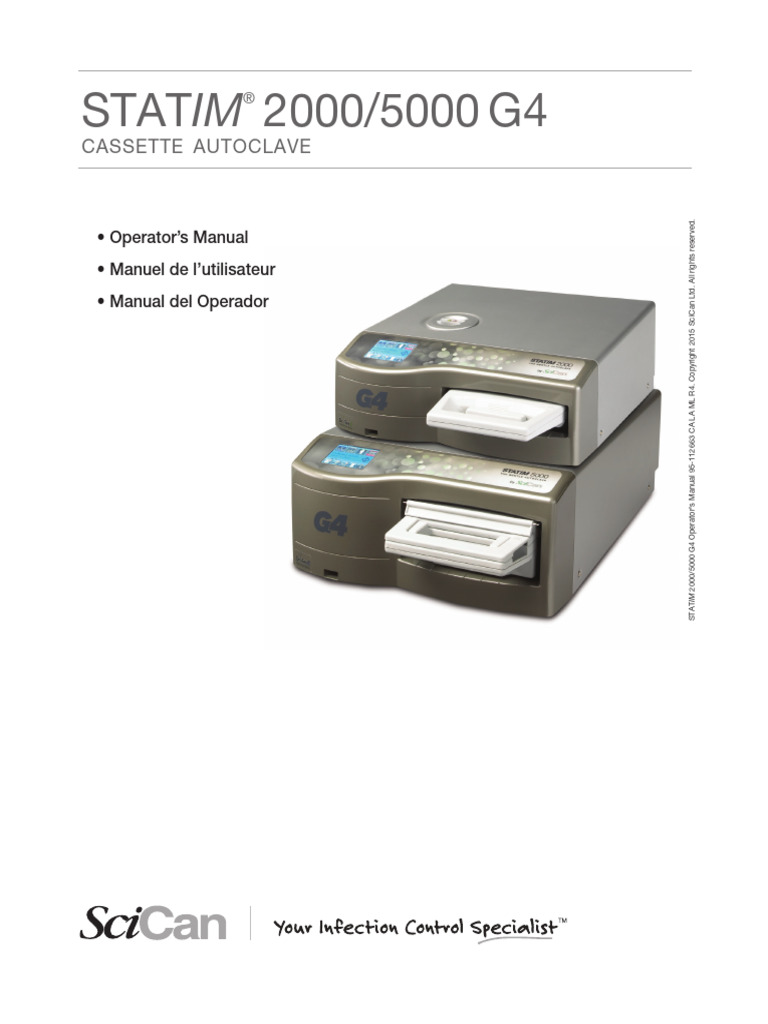 Statim 2000 G4 | PDF | Sterilization (Microbiology) | Personal Identification Number
