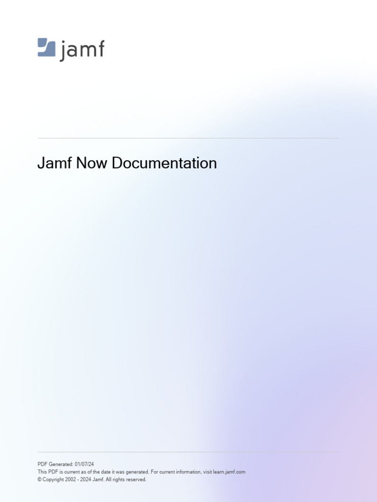 Jamf Now Documentation 1-7-2024 | PDF | Mac Os | Mobile App
