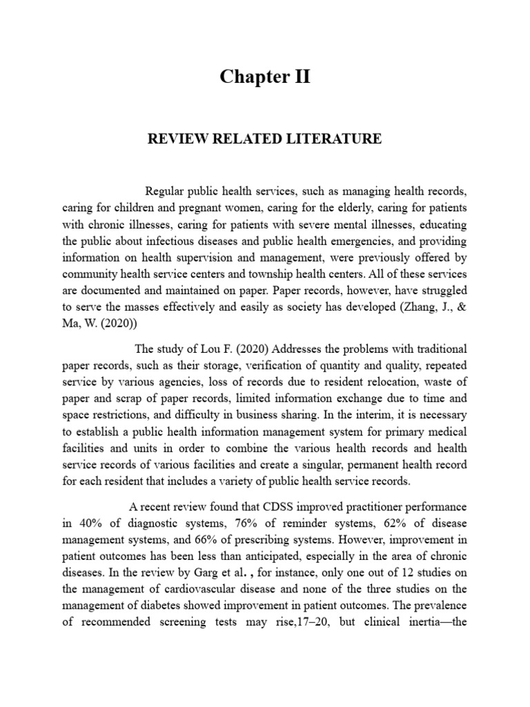 Chapter 2 RRL (NEW UPDATE) | PDF | Health Informatics | Electronic ...