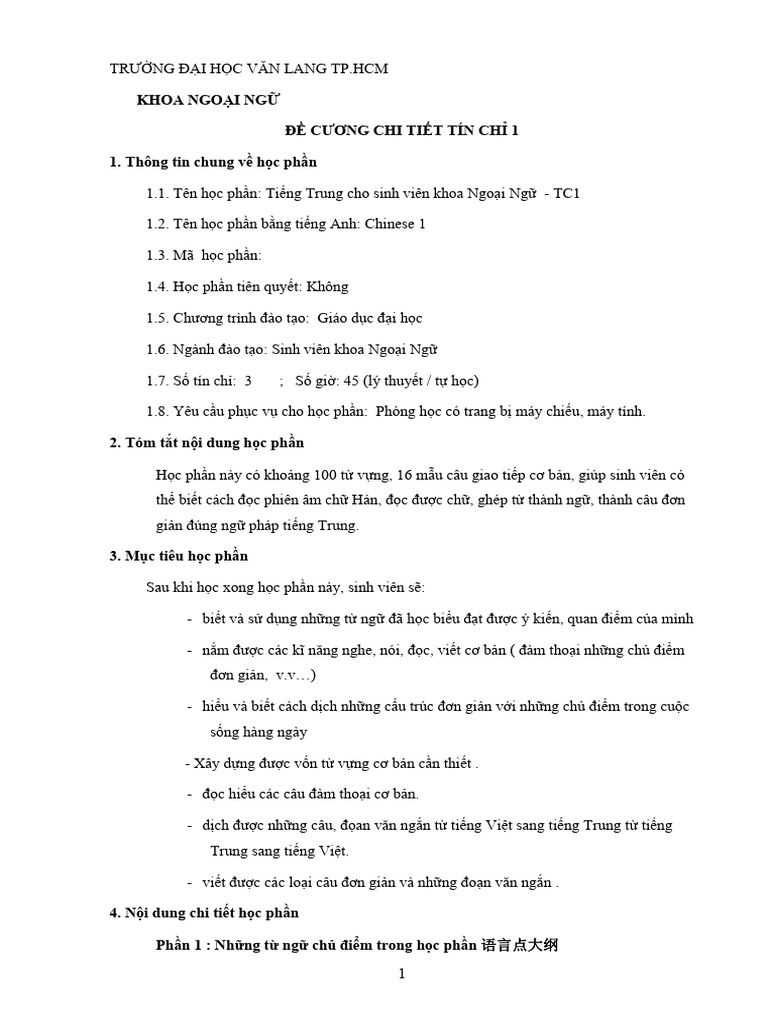 Chinese 1 Pdf
