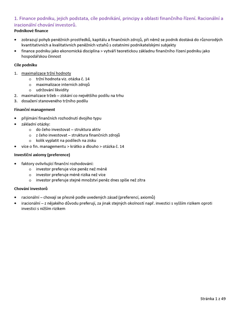 Podniko, Investičko - SZZ | PDF