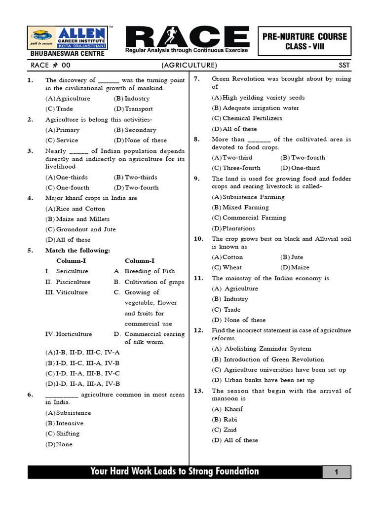 SST Races | PDF | Agriculture