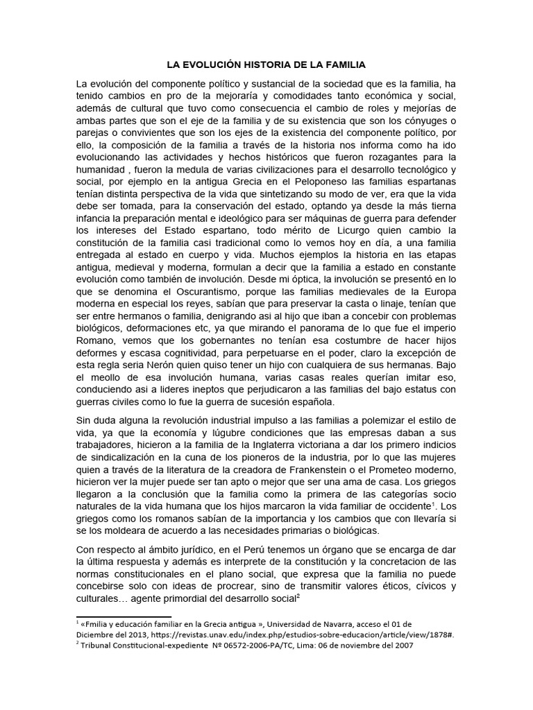 Evolución Histórica de la Familia | PDF | Familia | Matrimonio