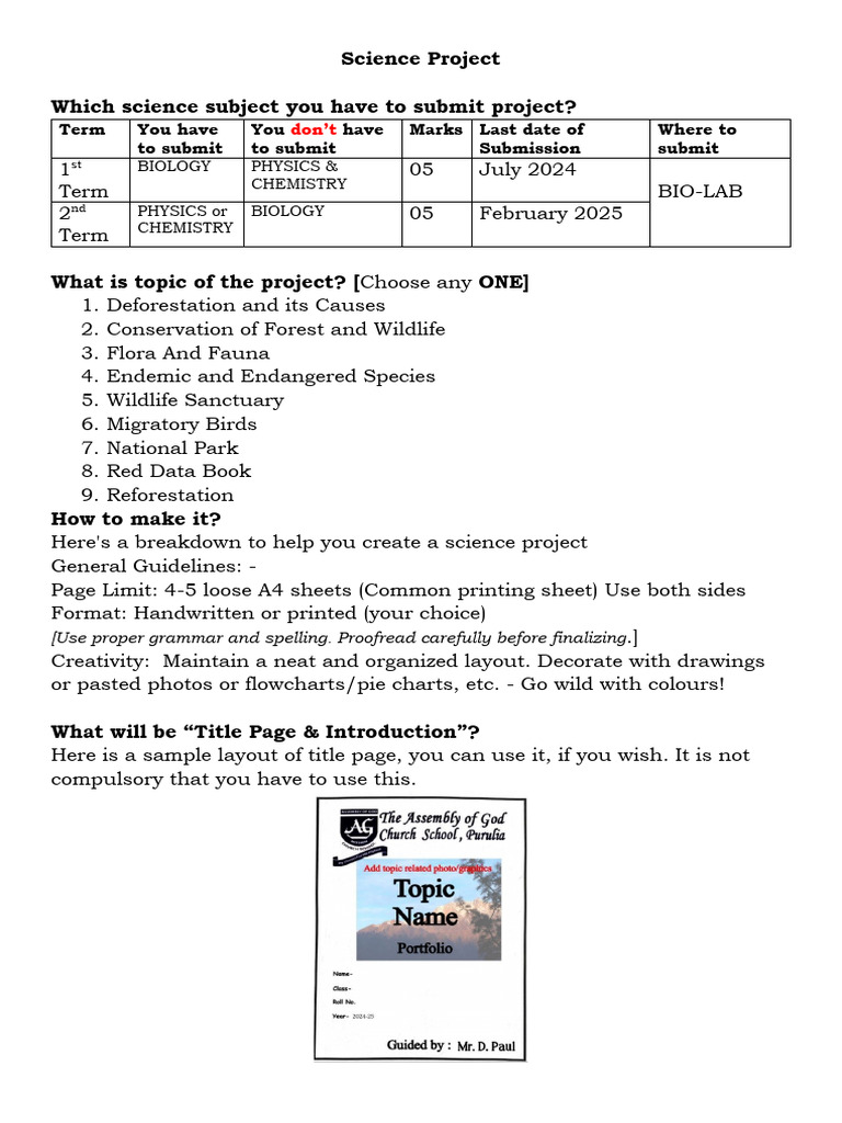 8 Science Project | PDF