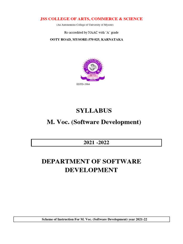 Mvoc Sd Syllabus 2021 22 Download Free Pdf Computer Network Internet Protocol Suite 