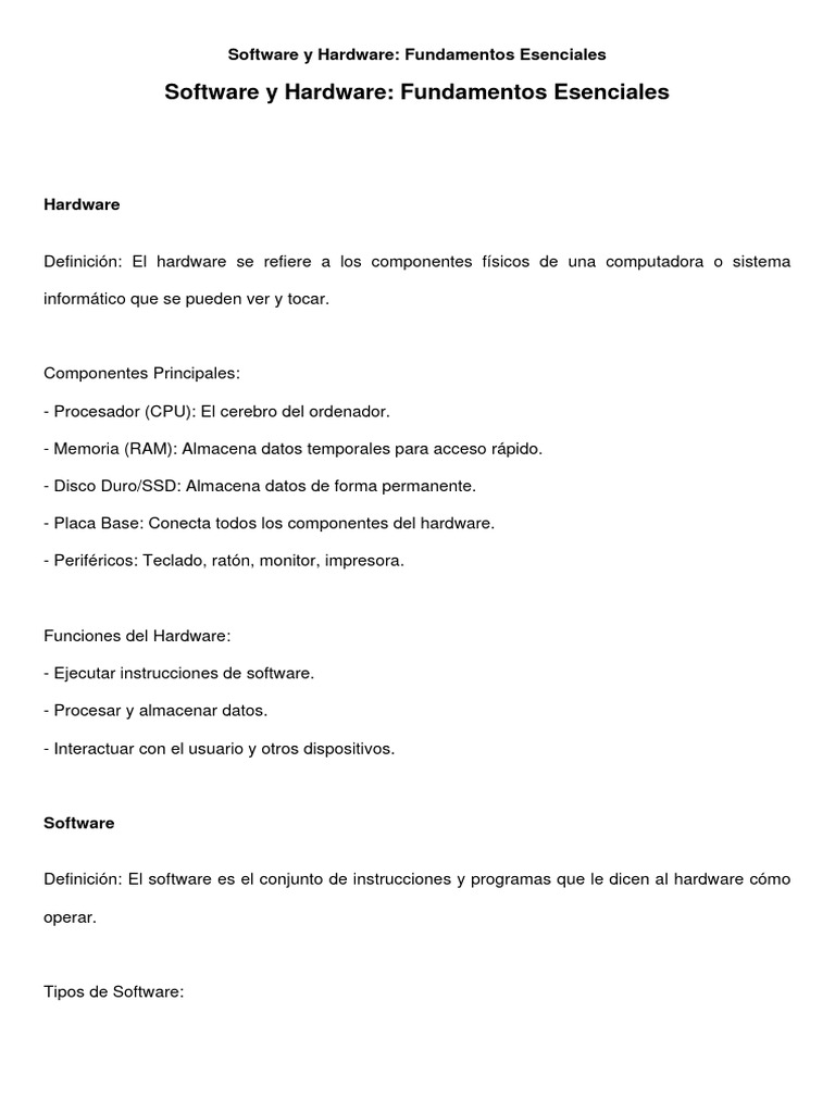 Software Hardware Triptych | PDF | Hardware de la computadora | Software