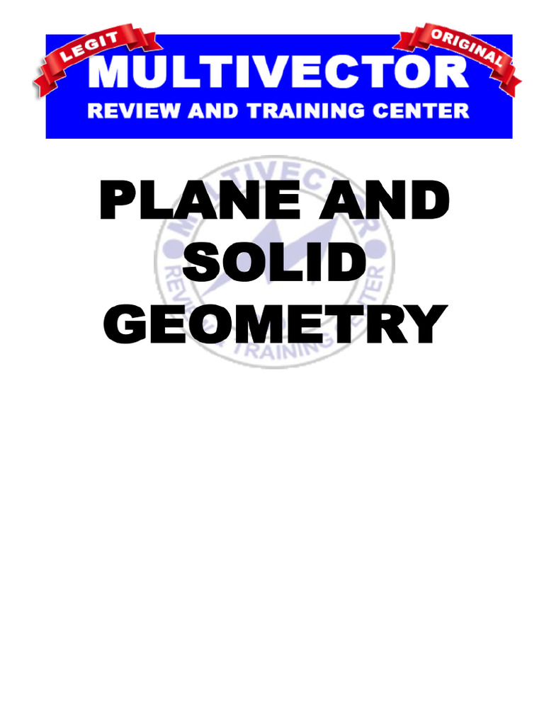 3. Plane and Solid Geometry Solution | PDF