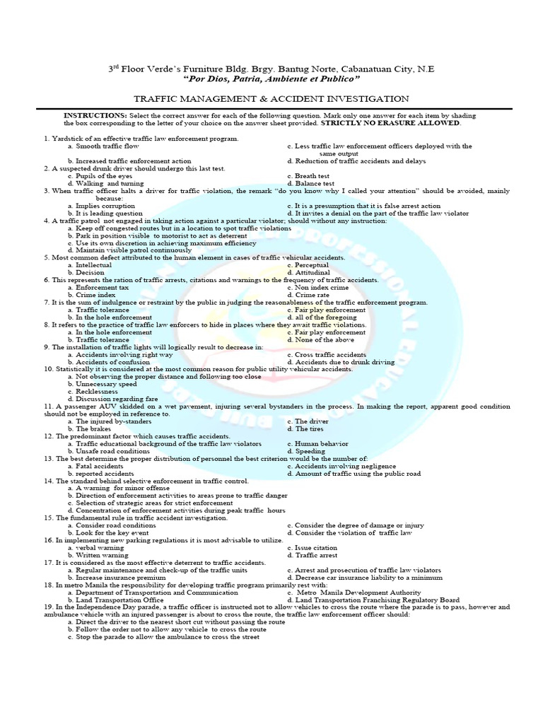 Traffic Management & Accident Investigation | PDF | Traffic | Traffic ...