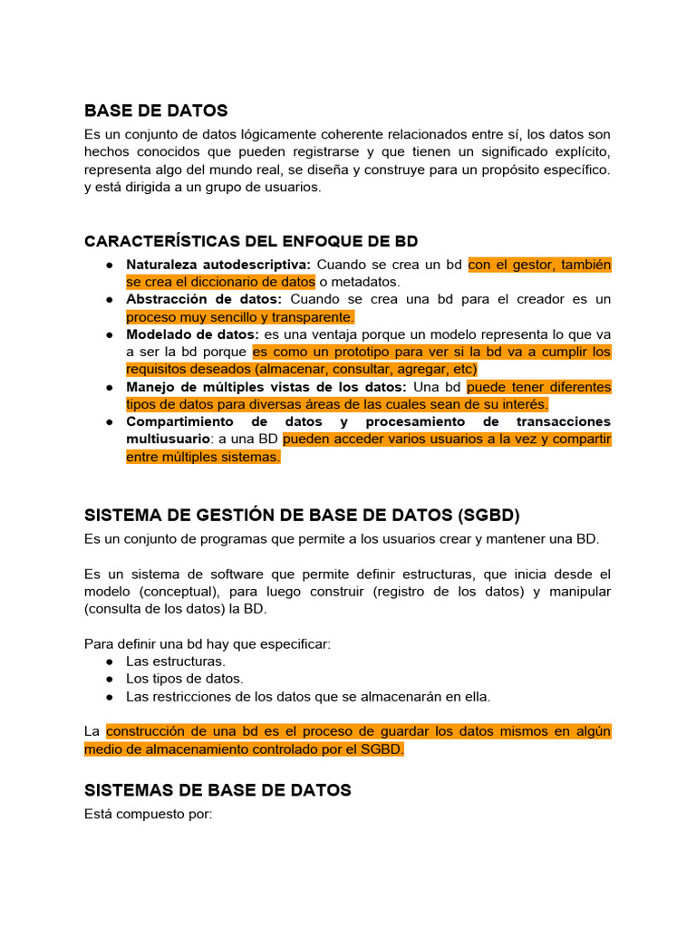 Resumen TP2 Base de Datos I | PDF | Bases de datos | Informática