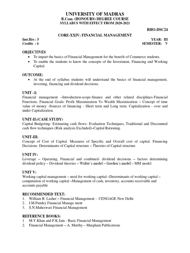 Financial Management | PDF | Economies | Business