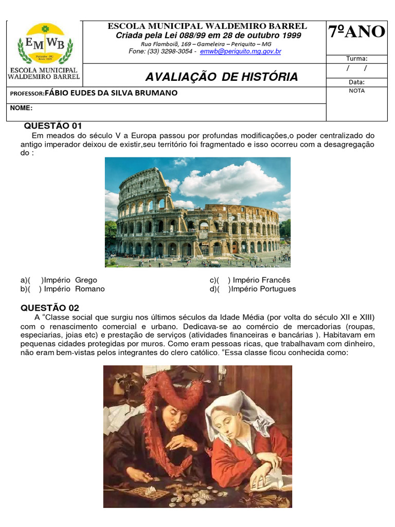 7ºano Hist PDF | Download grátis PDF | Renascimento
