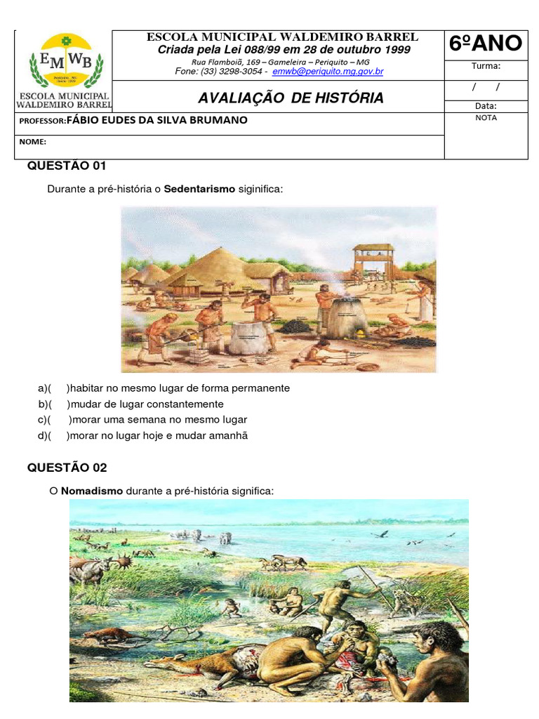 6ano Hist PDF | PDF | Homo | Humano