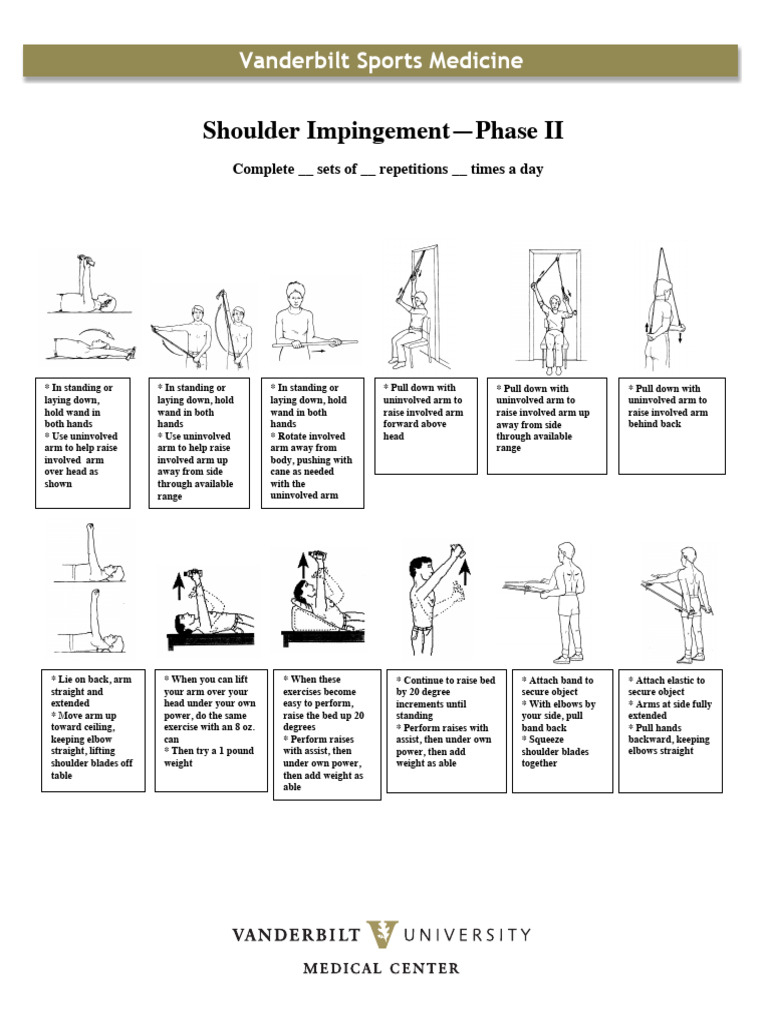 Shoulder Impingement Phase II Exercises | PDF | Arm | Elbow