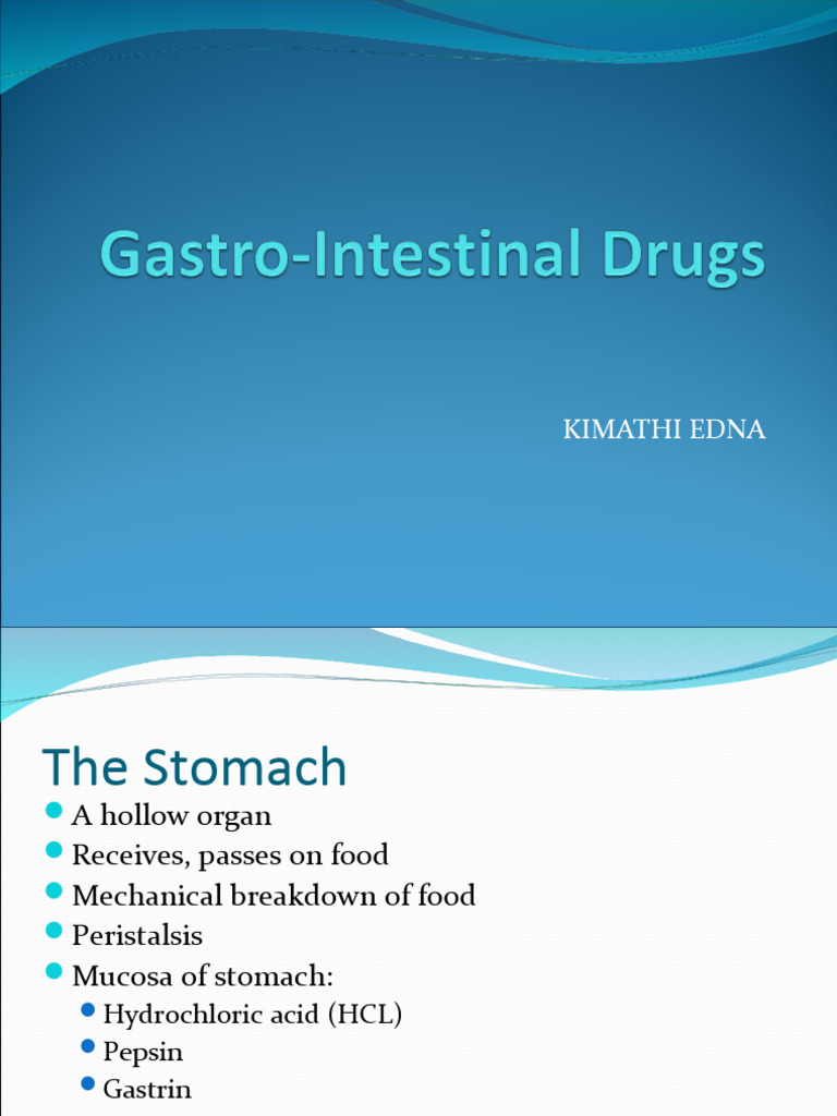 9.git Drugs (BL 3) | PDF | Stomach | Digestive System
