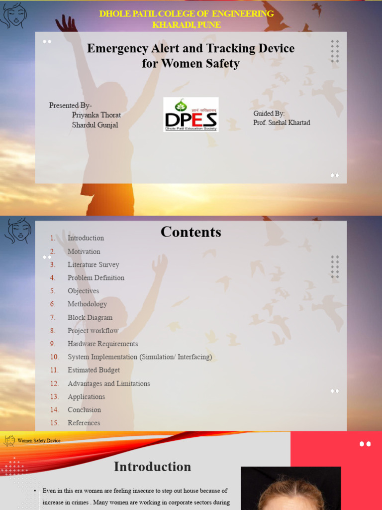 Emergency Alert and Tracking Device For Women Safety | PDF | Global ...