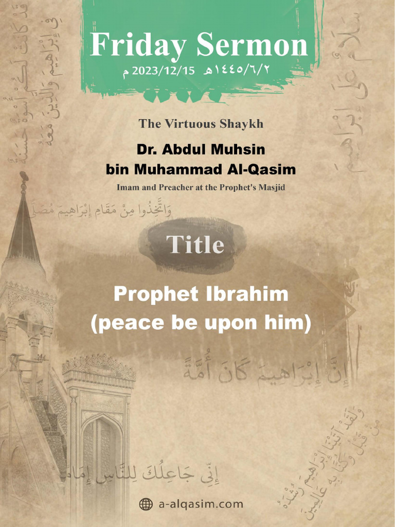 Prophet Ibrahim (Sheikh Abdul Muhsin Al Qasim) | PDF | Prophets And Messengers In Islam | Muhammad