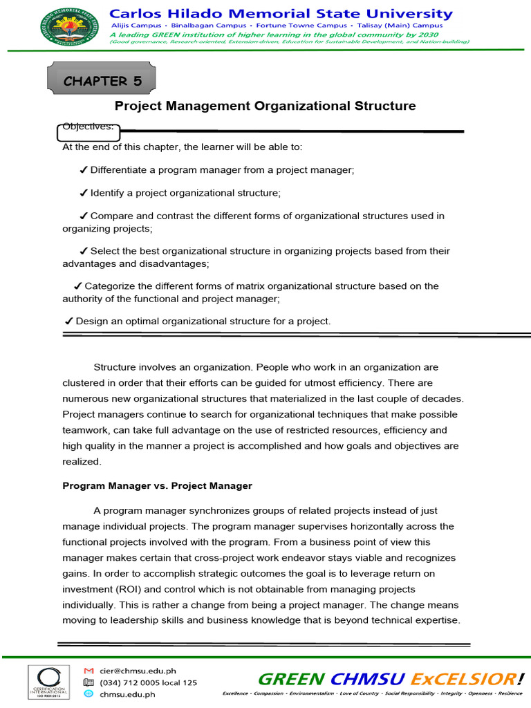 Handouts Group5 PDF | PDF | Organizational Structure | Project Management