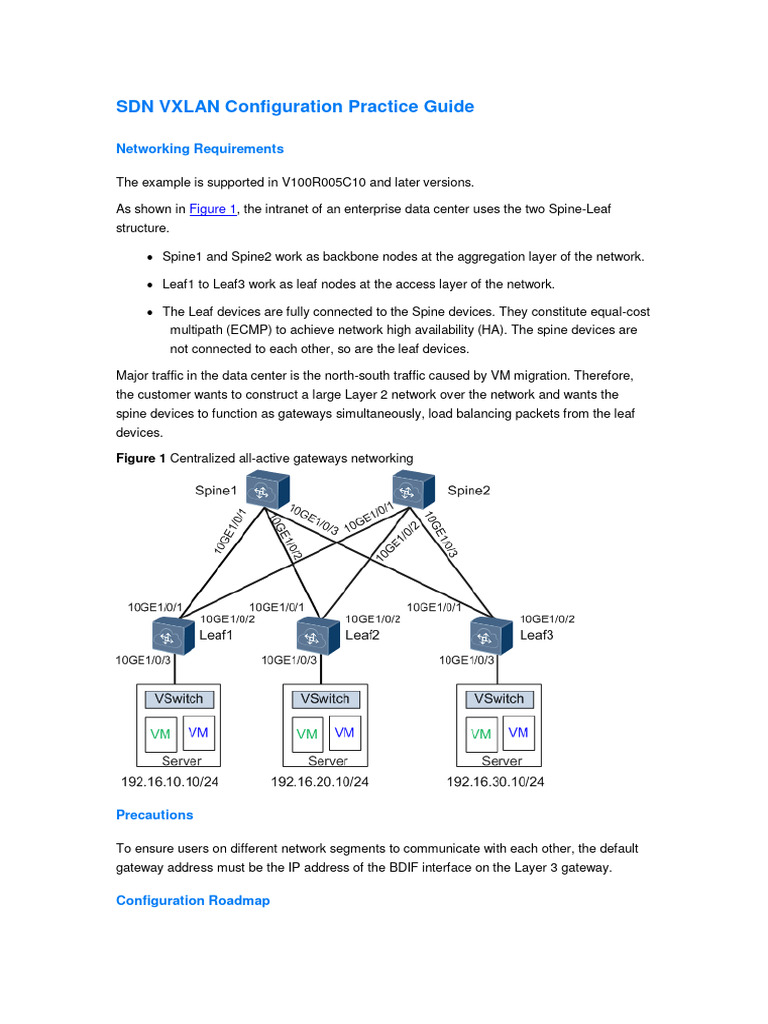 6 Sdn Vxlan Configuration Practice Guide Download Free Pdf Computer
