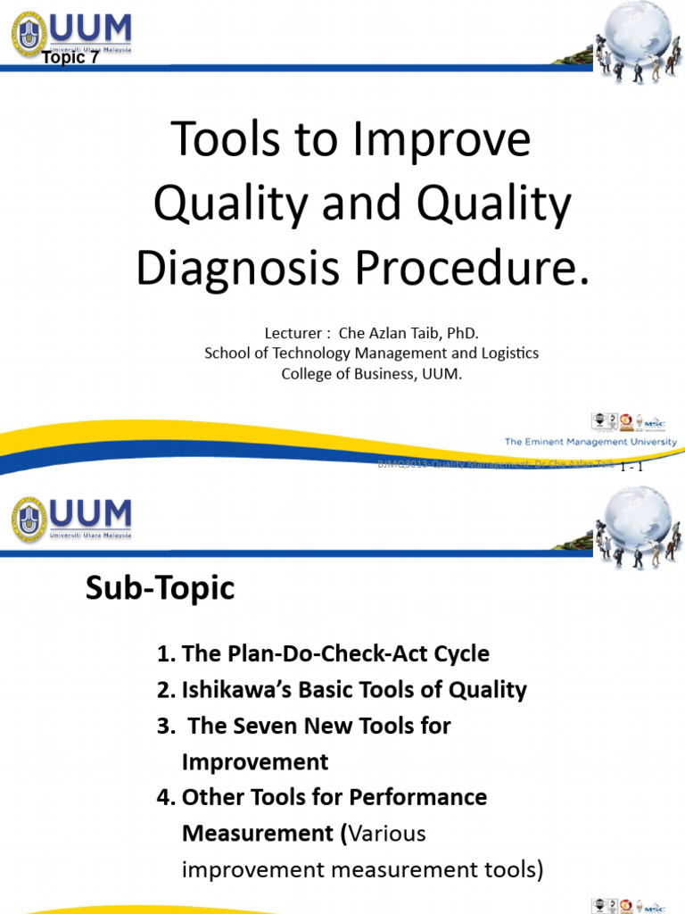 BJMQ 3013-Topic 8 - Tools To Improve Quality and System Improvement ...