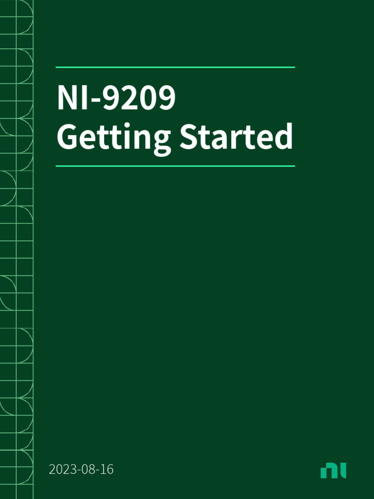 Ni-9209 Getting Started 8-16-2023 | PDF | Manufactured Goods | Electrical Engineering