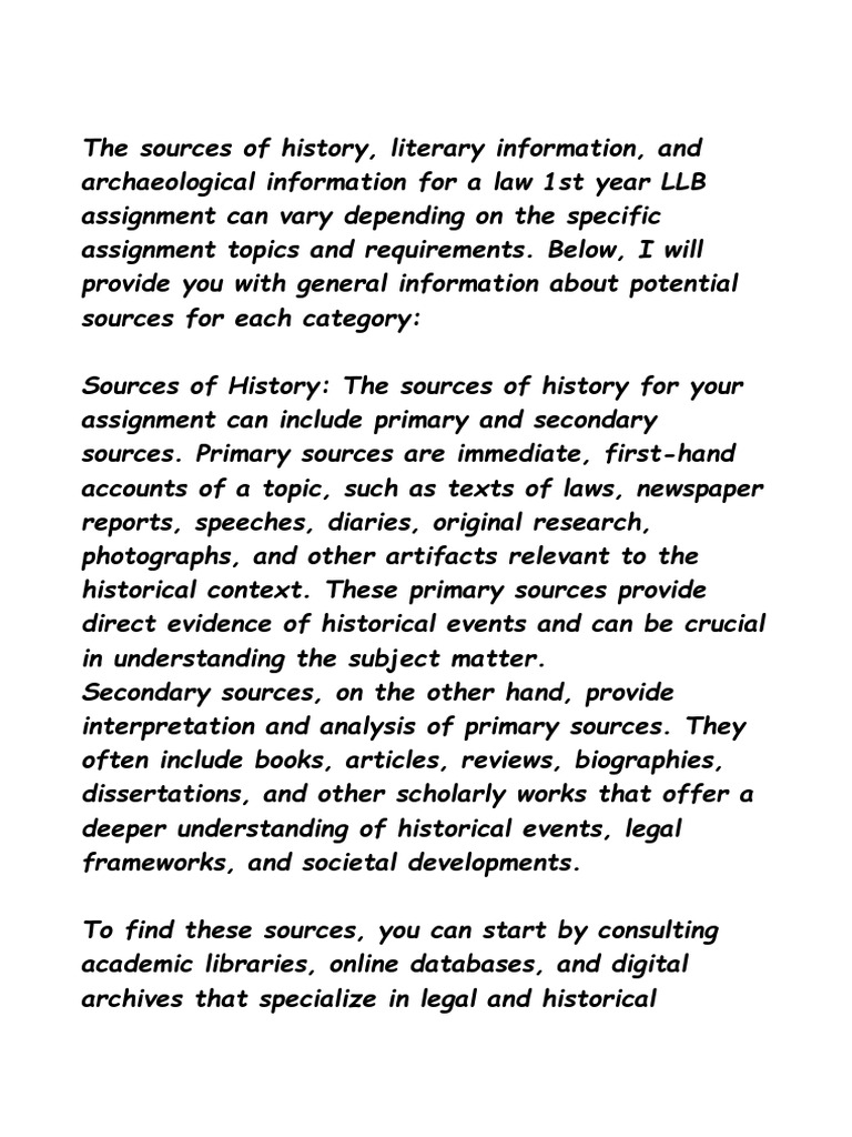 Source of History | Download Free PDF | Archaeology | Primary Sources