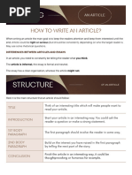 ARTICLE WRITING Sample Igcse | PDF | Rhetoric | Communication