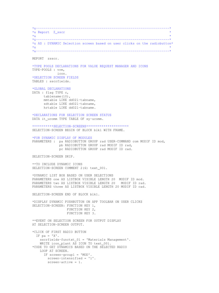 ZSSCR | PDF | Parameter (Computer Programming) | Icon (Computing)