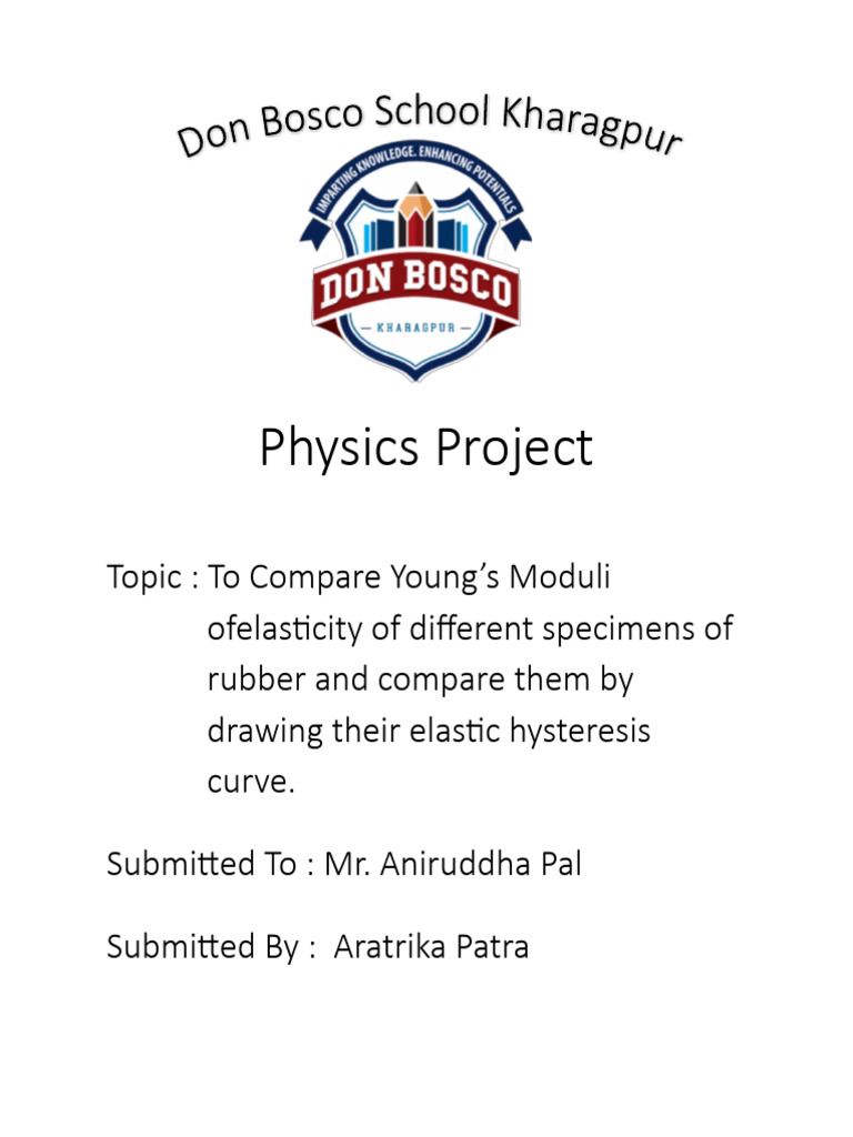 Physics Project | PDF | Elasticity (Physics) | Young's Modulus
