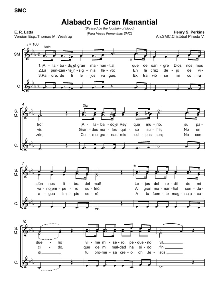 Alabado El Gran Manantial SMC | PDF