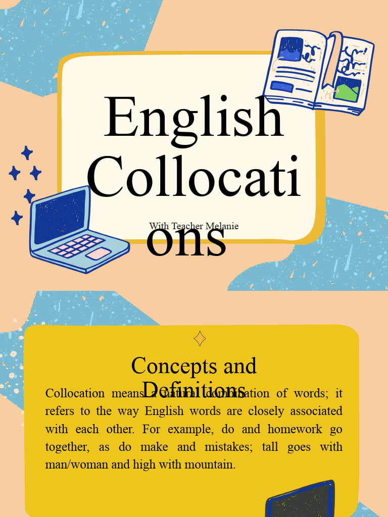 Pastel Minimalist English Collocations in Use Education Presentation ...