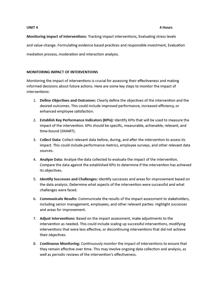 MBA HRA Unit 4 | Download Free PDF | Mediation | Stress Management