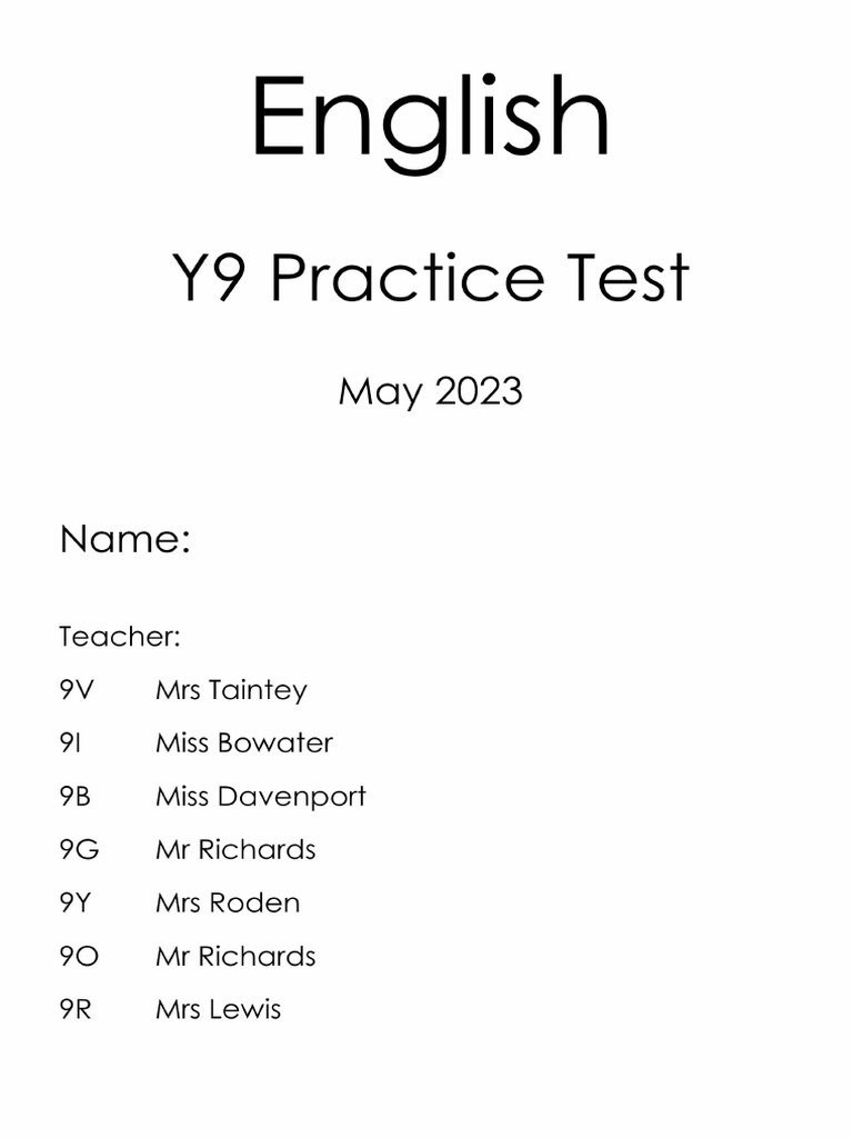 Y9-Assessment-practice-1 | PDF