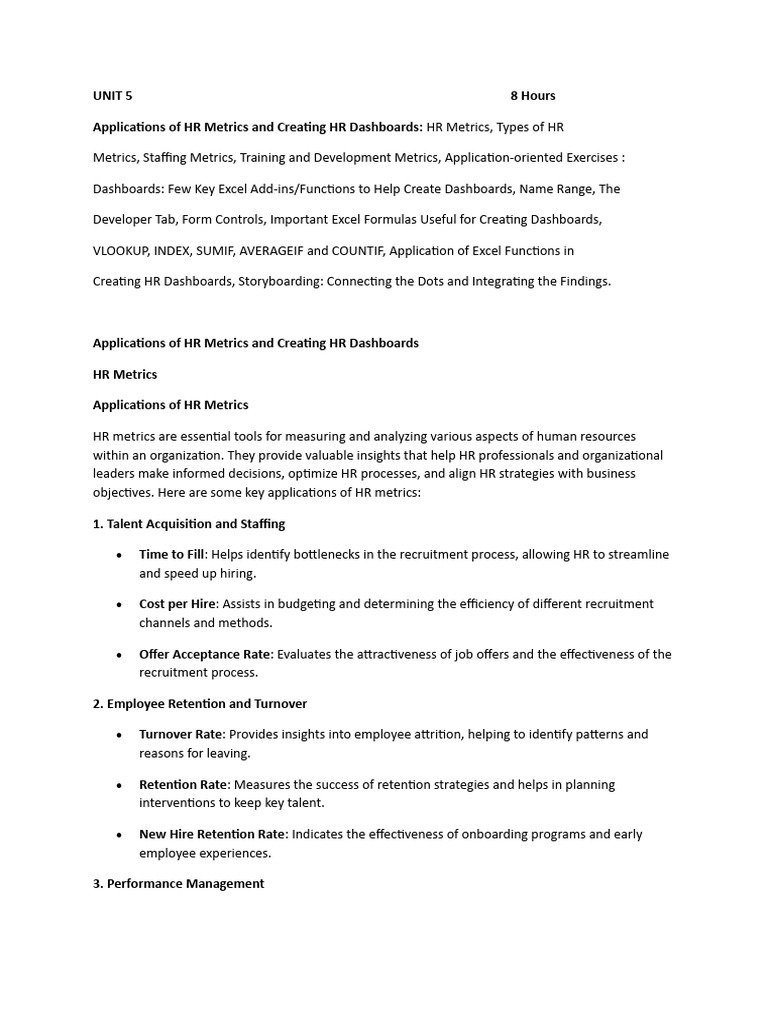Mba Hra Unit 5 | PDF | Employee Retention | Human Resources