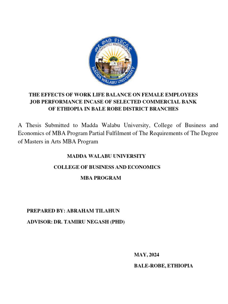 Abreham Thesis | PDF | Employment | Emotions Abreham Thesis | PDF | Employment | Emotions