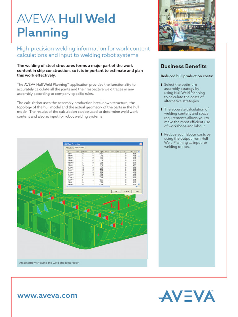 Brochure AVEVA HullWeldPlanning | Download Free PDF | Welding ...