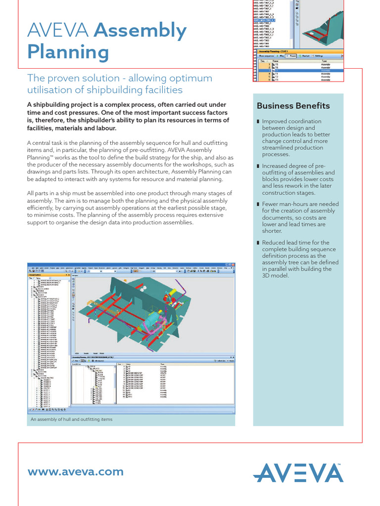 AVEVA Assembly Planning | Download Free PDF | Enterprise Resource Planning | Computer Aided Design
