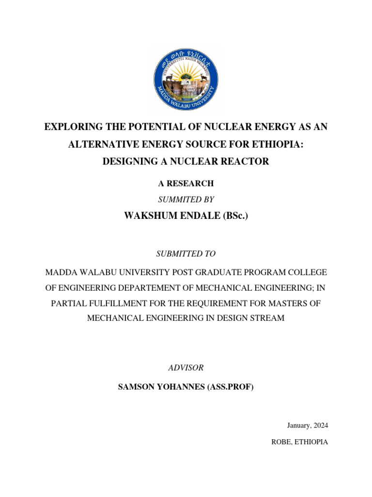 Exploring_of_nuclear_energy_for_Ethiopia_research frist draft | PDF ...