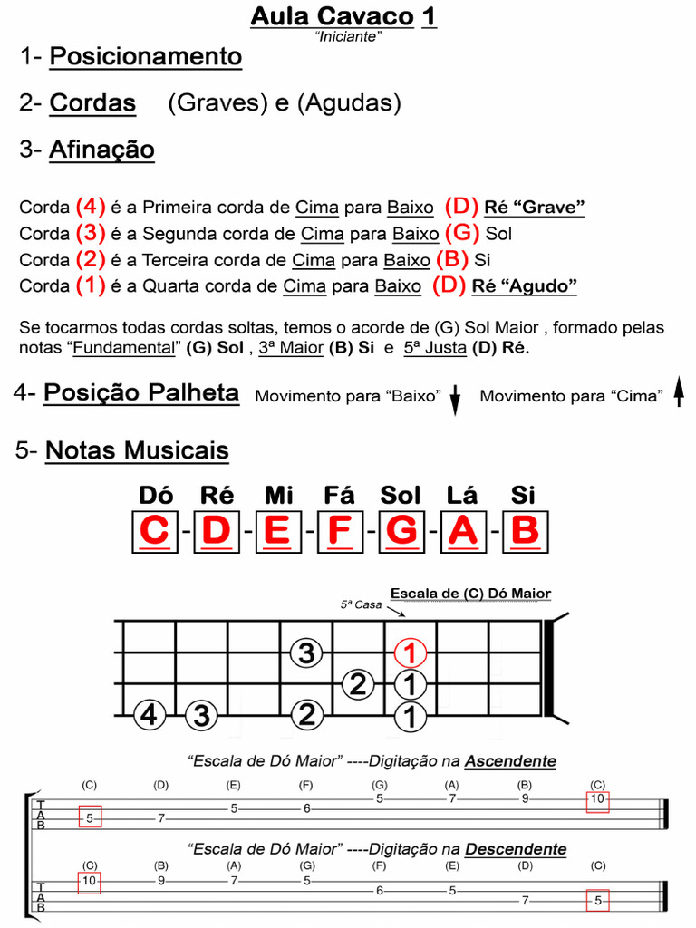 Aula Cavaquinho 1 | PDF