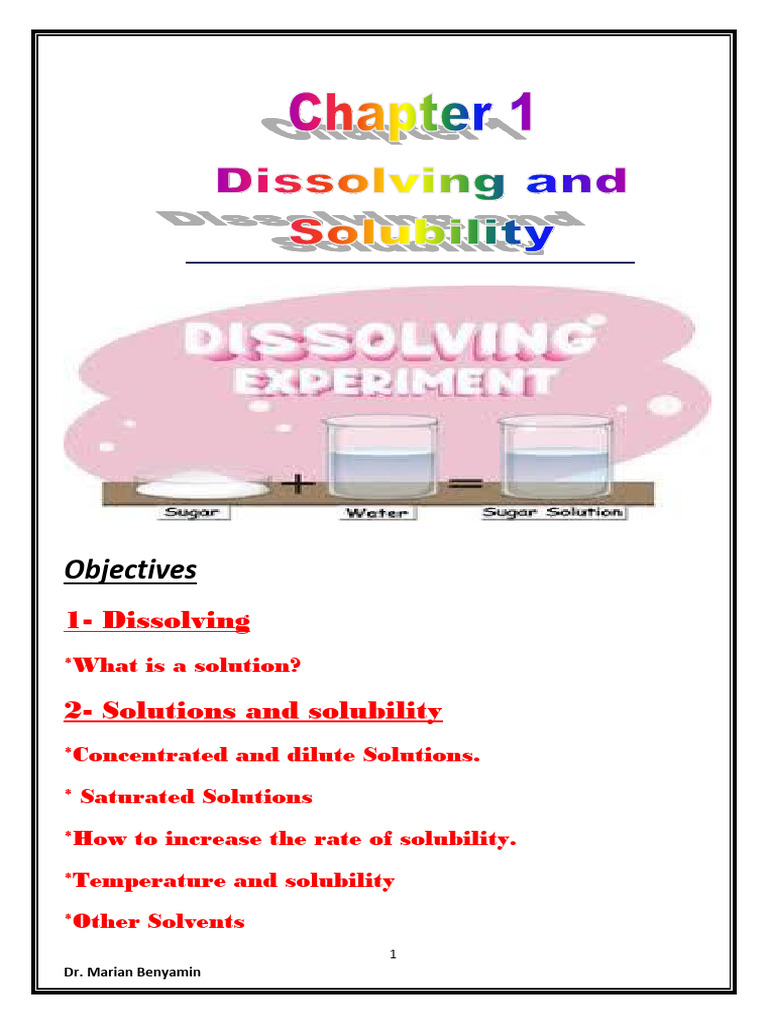 Dissolving and Solubility | PDF | Solubility | Solvent
