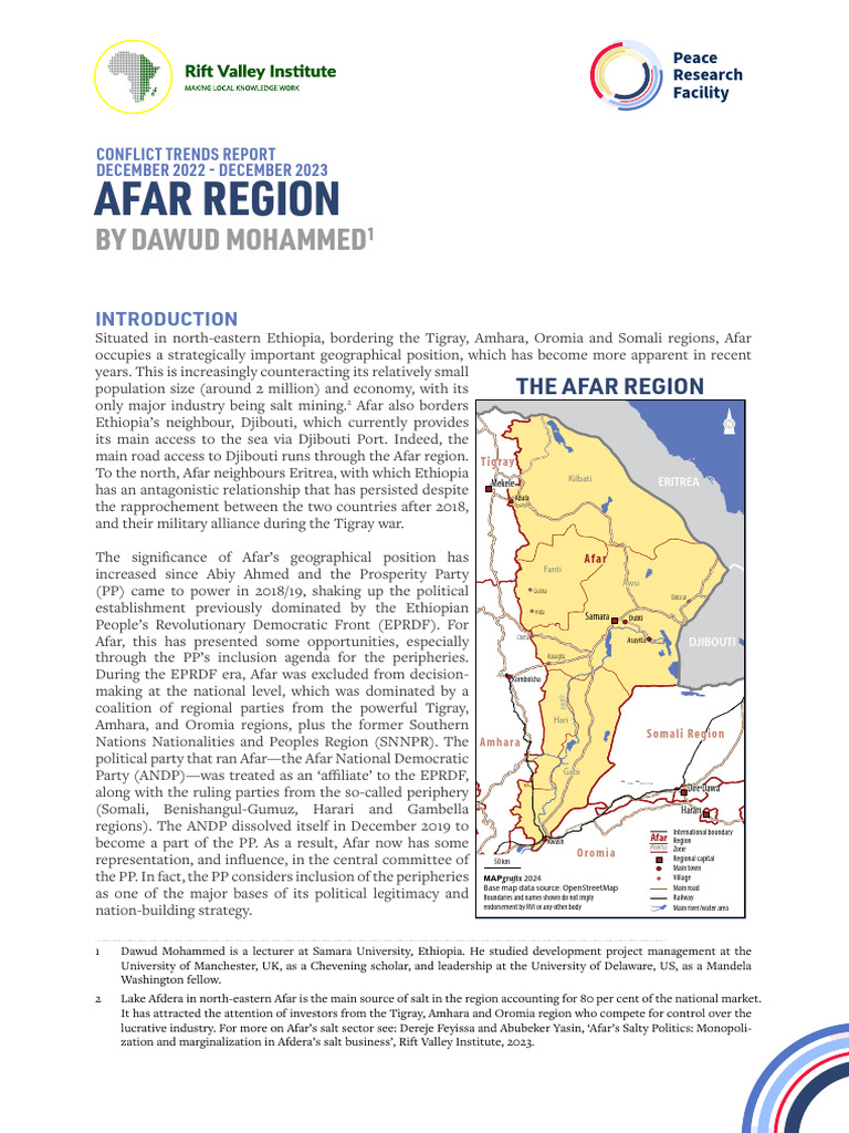 PRF Conflict Trend Report Afar Region FINAL | PDF | Ethiopia