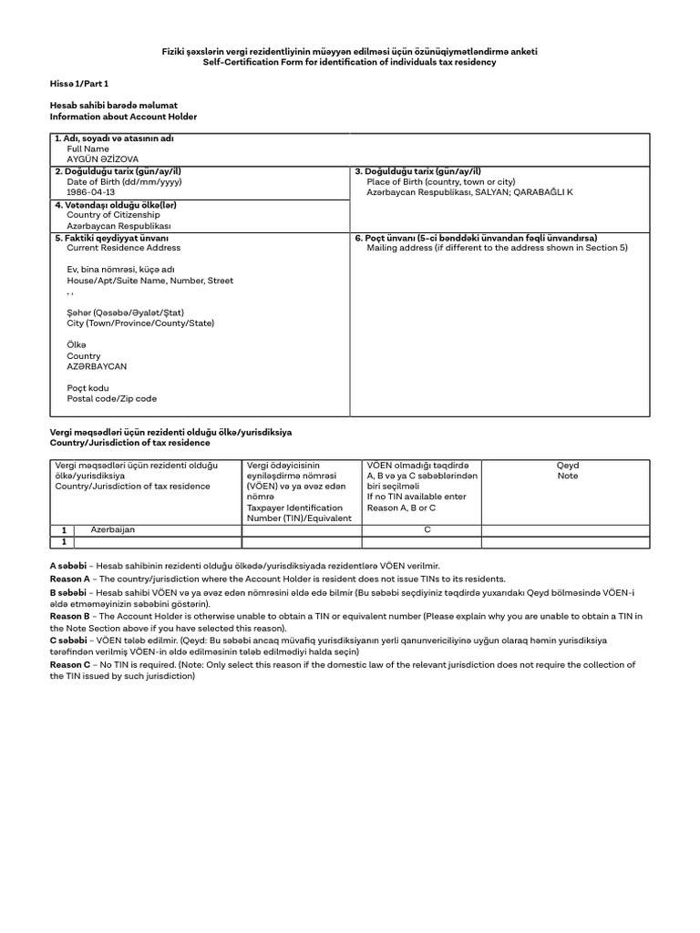 FATCA Document | PDF